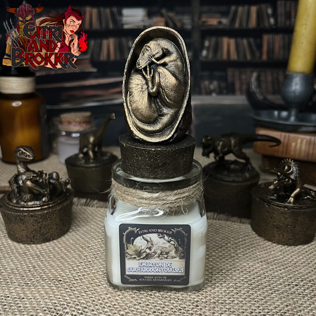 Dinosaur Embryos Carcharodontosaurus Scented Candle - Soy Wax With ...