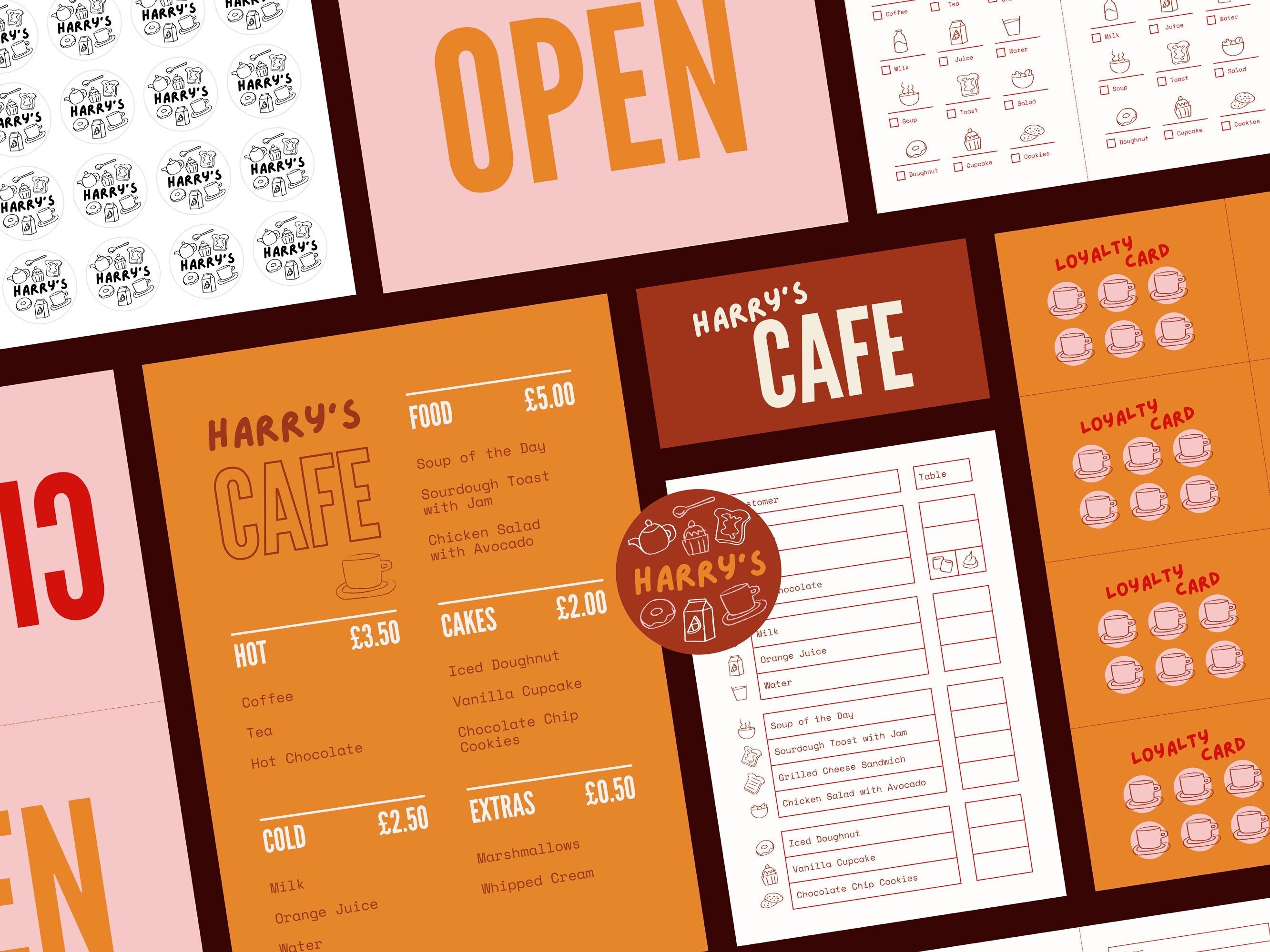 Cafe Pretend Play Printables Childrens Coffee Shop Dramatic Play ...
