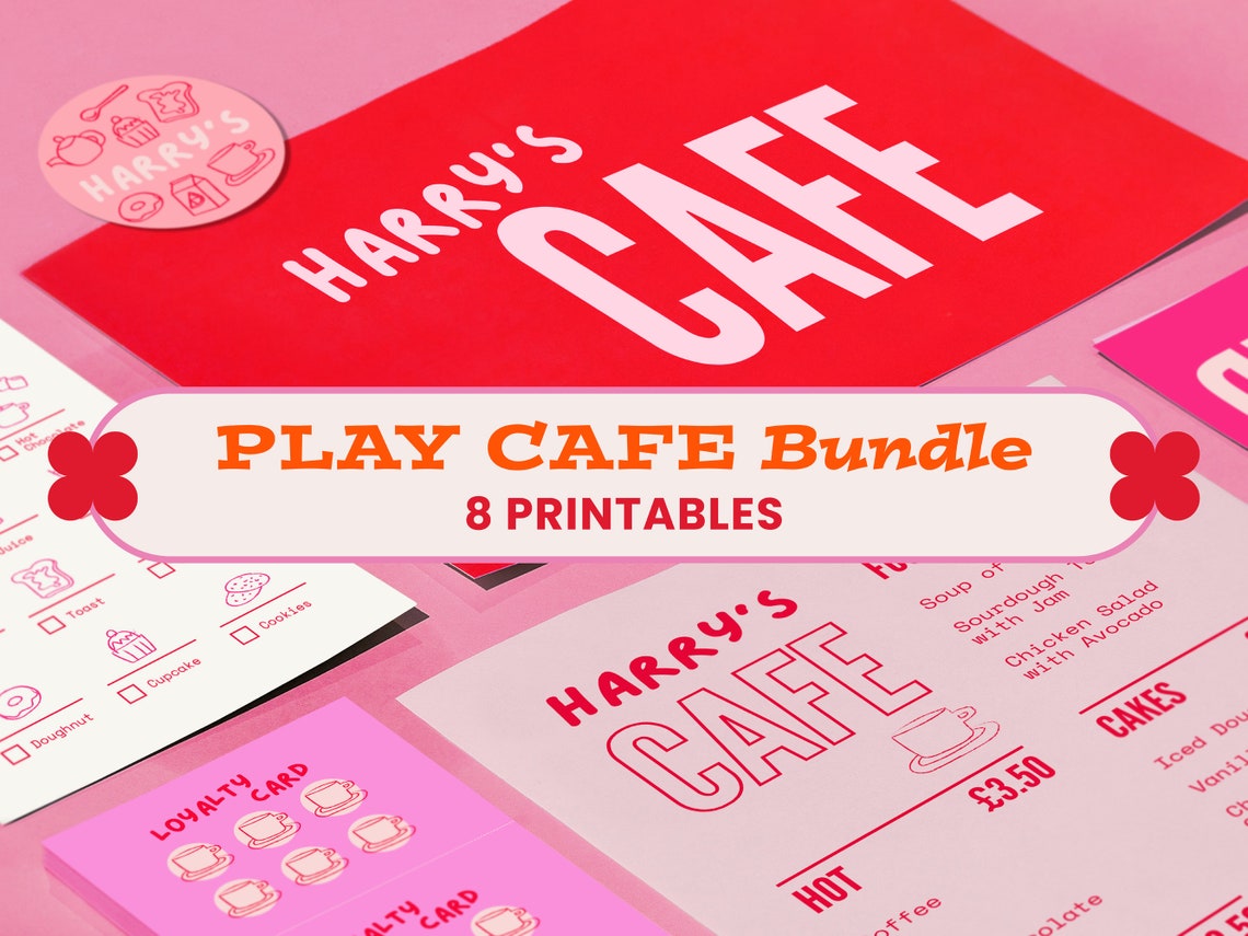 Cafe Pretend Play Printables | Children’s Coffee Shop Dramatic Play ...