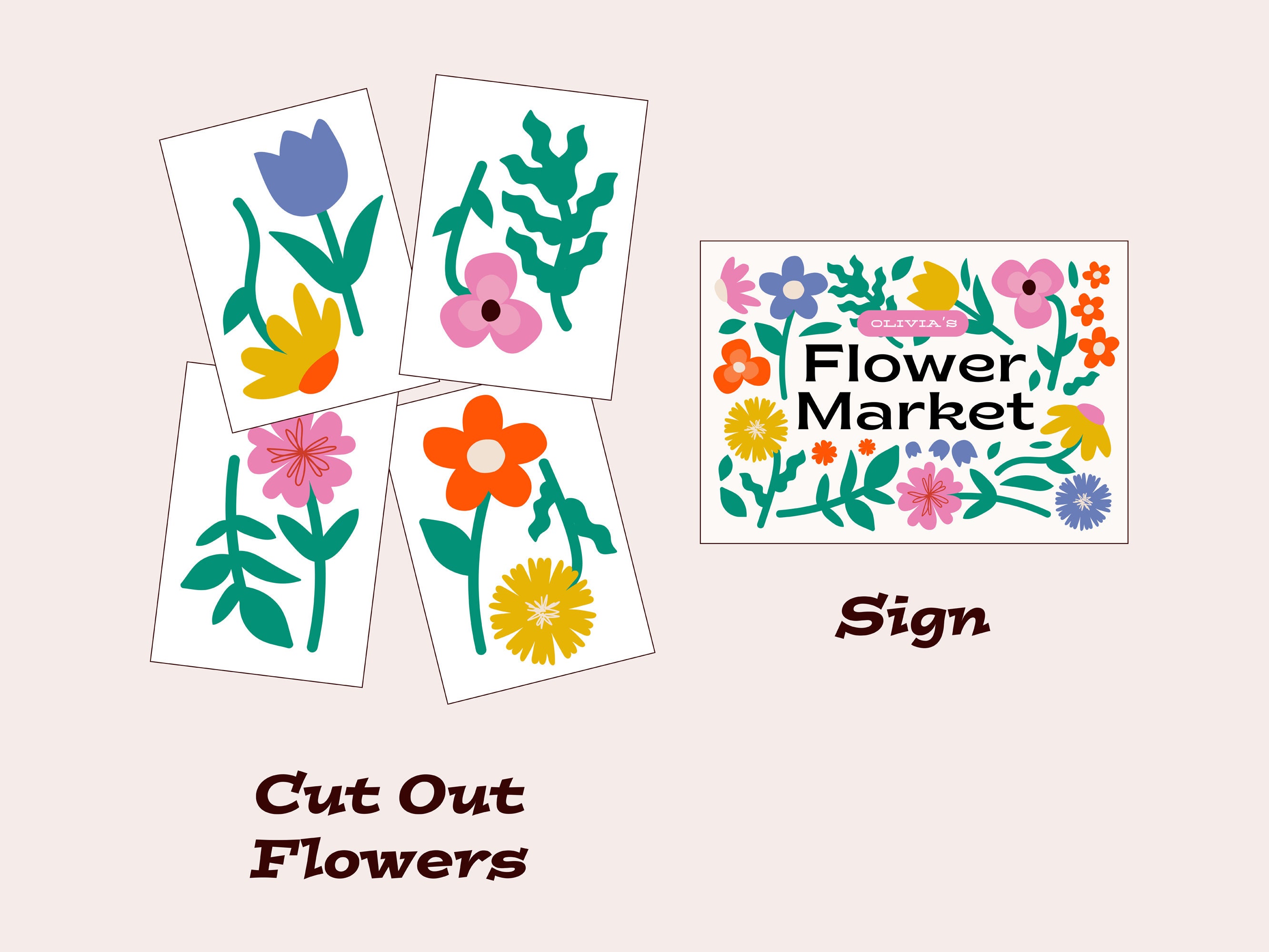 Flower Market Pretend Play Printables | Children’s Flower Shop Dramatic ...