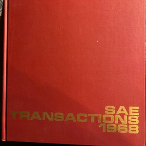 SAE Transactions 1968 - and Literature Developed During 1968 - Society ...
