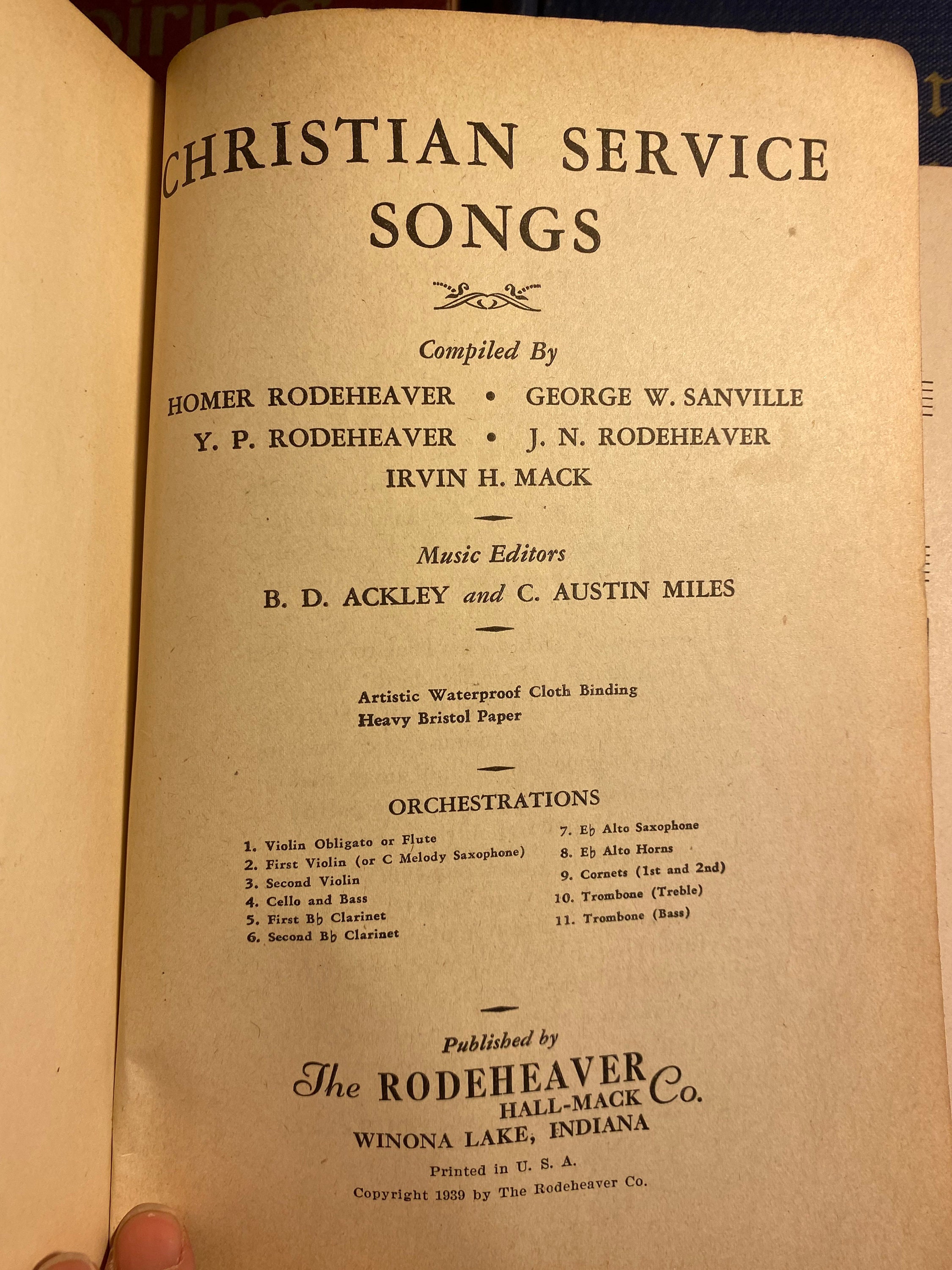 Pick Hymnal: Christian Service Songs, Hymns of the Christian Life or ...