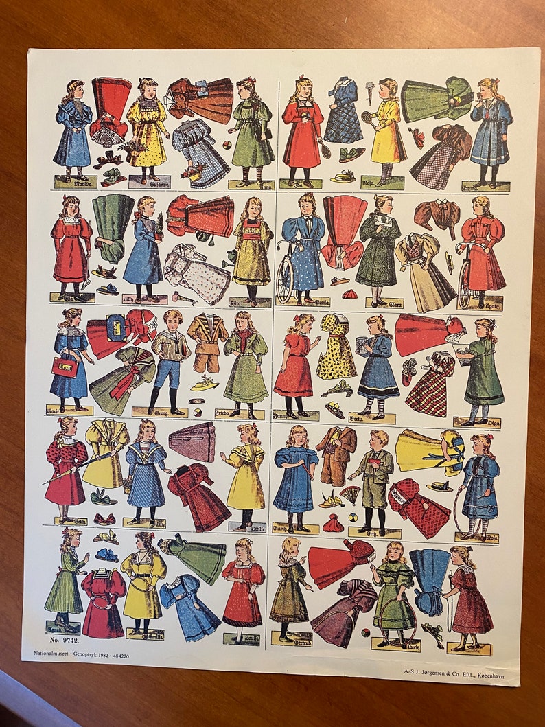 Vintage German Paper Doll Sheets Truck Und Verlag Von Gustav - Etsy