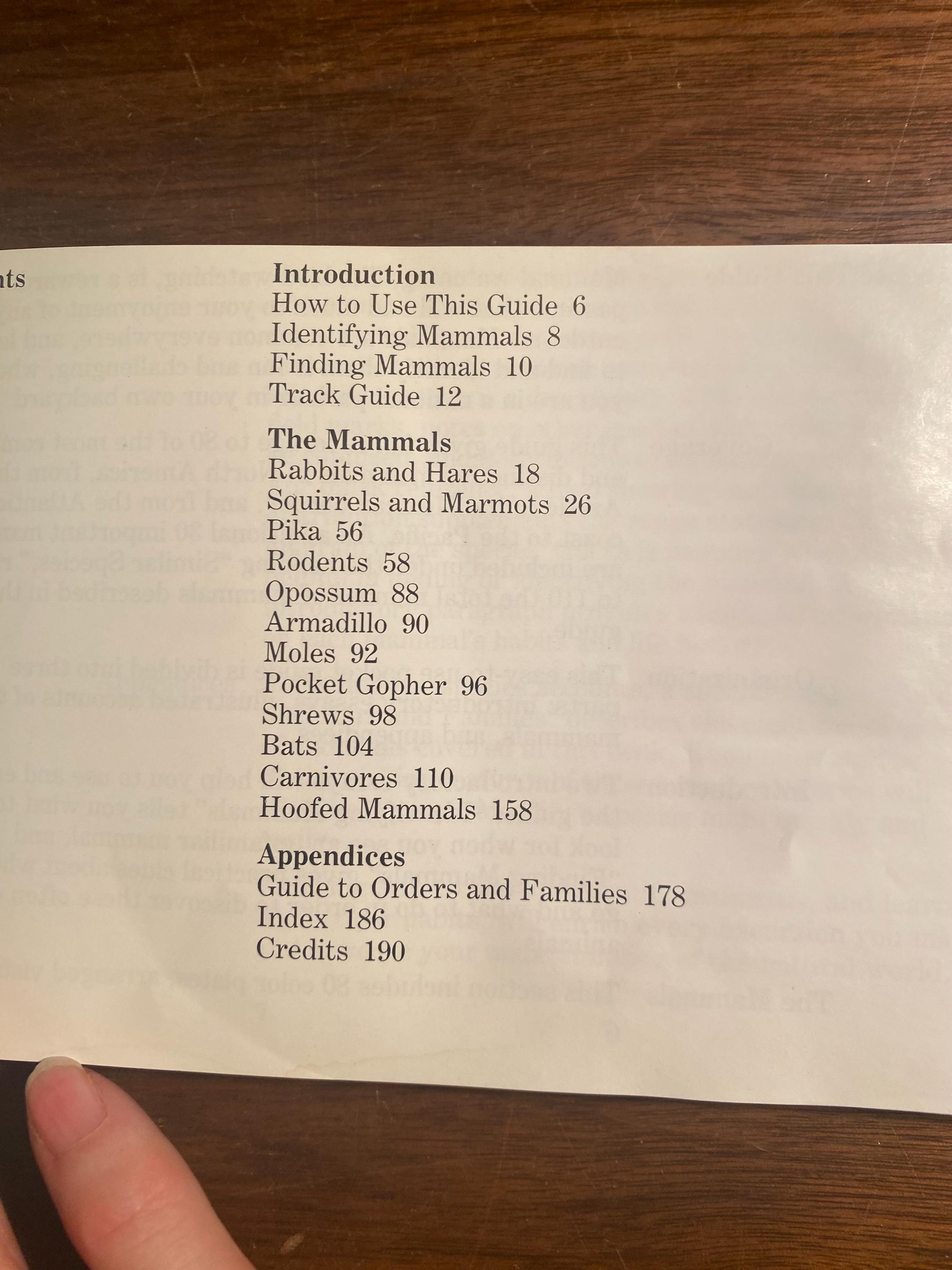 Guide to Familiar Mammals of North America - John Farrand, Jr 1992 ...