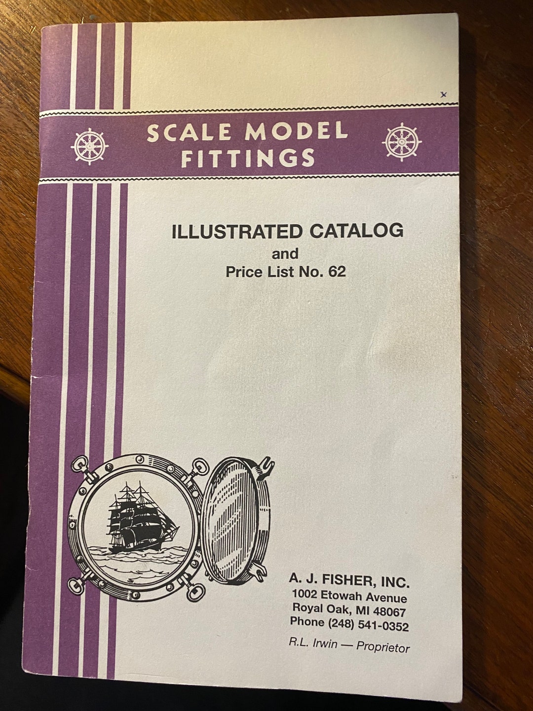Scale Model Fittings Illustrated Catalog Price List No 62 - 1999 - Boat ...