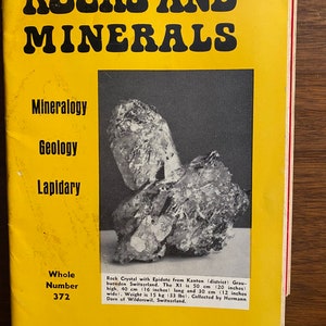 Rocks & Minerals Magazine Choose Edition From 1970 - Mineralogy ...