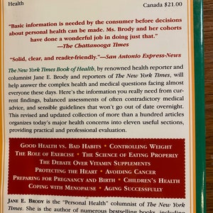 New York Times Book of Health - 1998 - Jane Brody - Nutrition - Diet ...