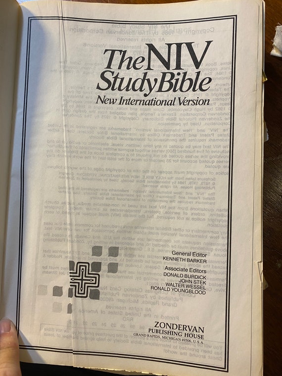 The NIV Study Bible New International Version Holy Bible - Etsy