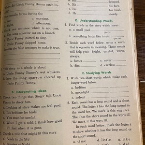 Reading Skilltext Uncle Funny Bunny - Learn to Read and Comprehend ...