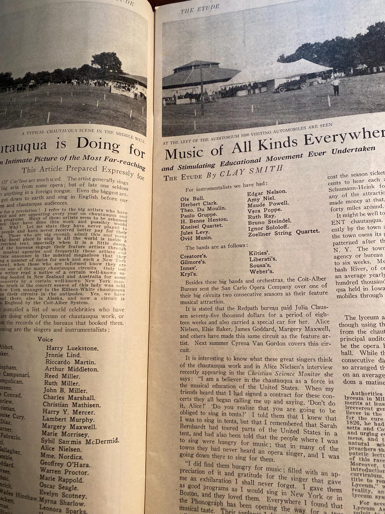 The Etude Presser's Musical Magazine Pick - July / August 1922 - Music ...