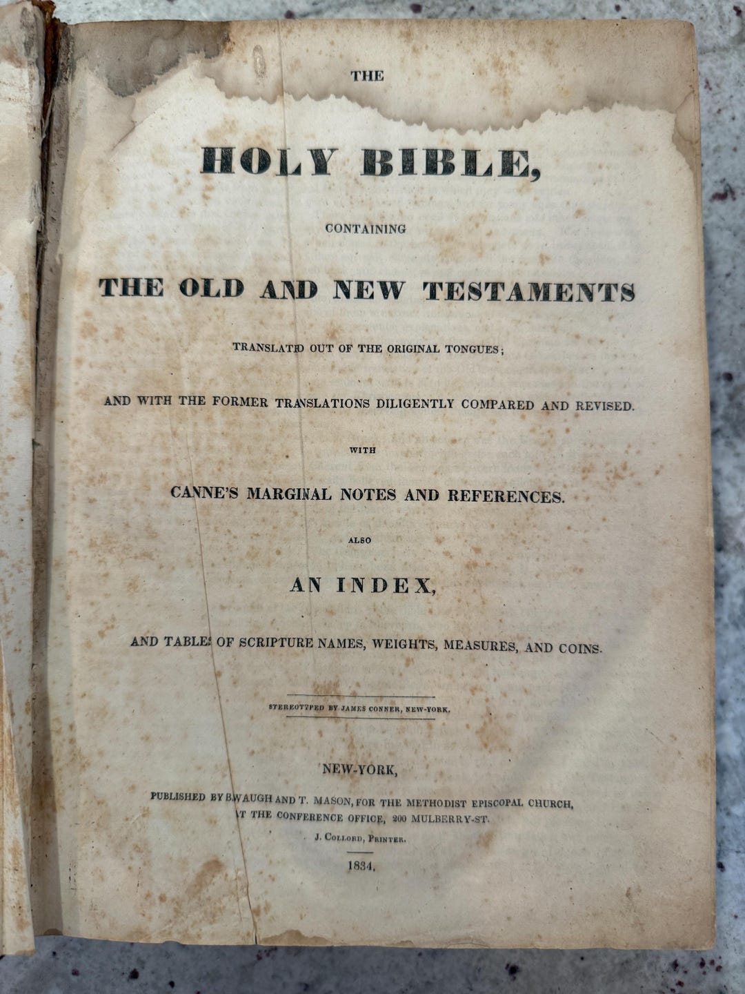 Holy Bible Vintage Leather - Old / New Testament - 1834 Antique - B ...