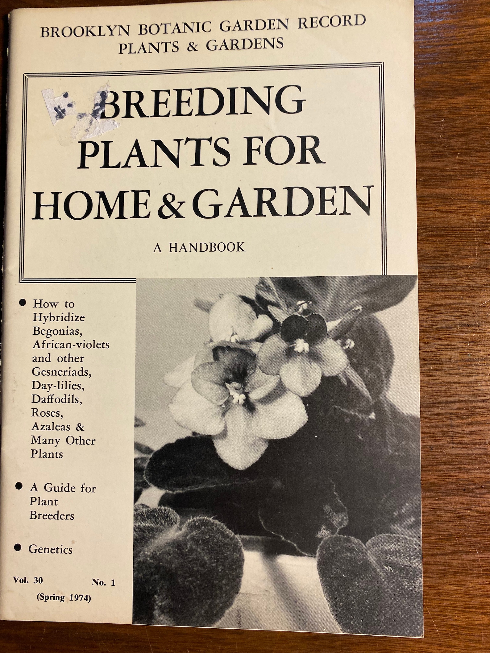 Handbook on Breeding Plants for Home & Garden - Brooklyn Botanic Garden ...