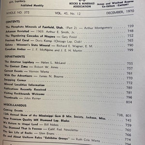 Rocks & Minerals Magazine Choose Edition From 1970 - Mineralogy ...