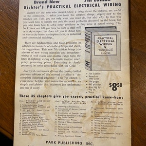 Wiring Simplified - Electrical Guide - DIY - H P Richter - 1965 - Basic ...