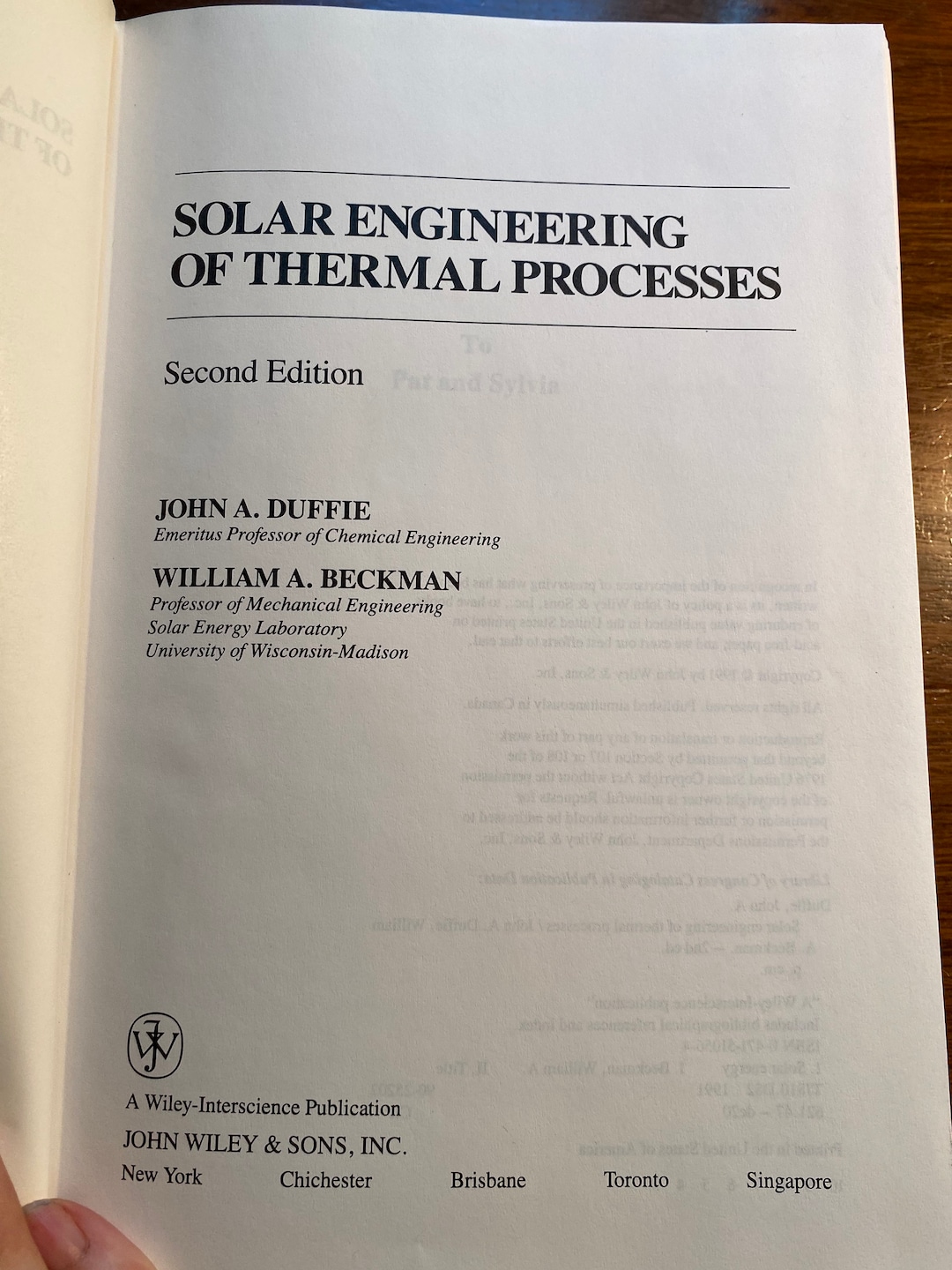 Solar Engineering of Thermal Processes - John Duffie / William Beckman ...