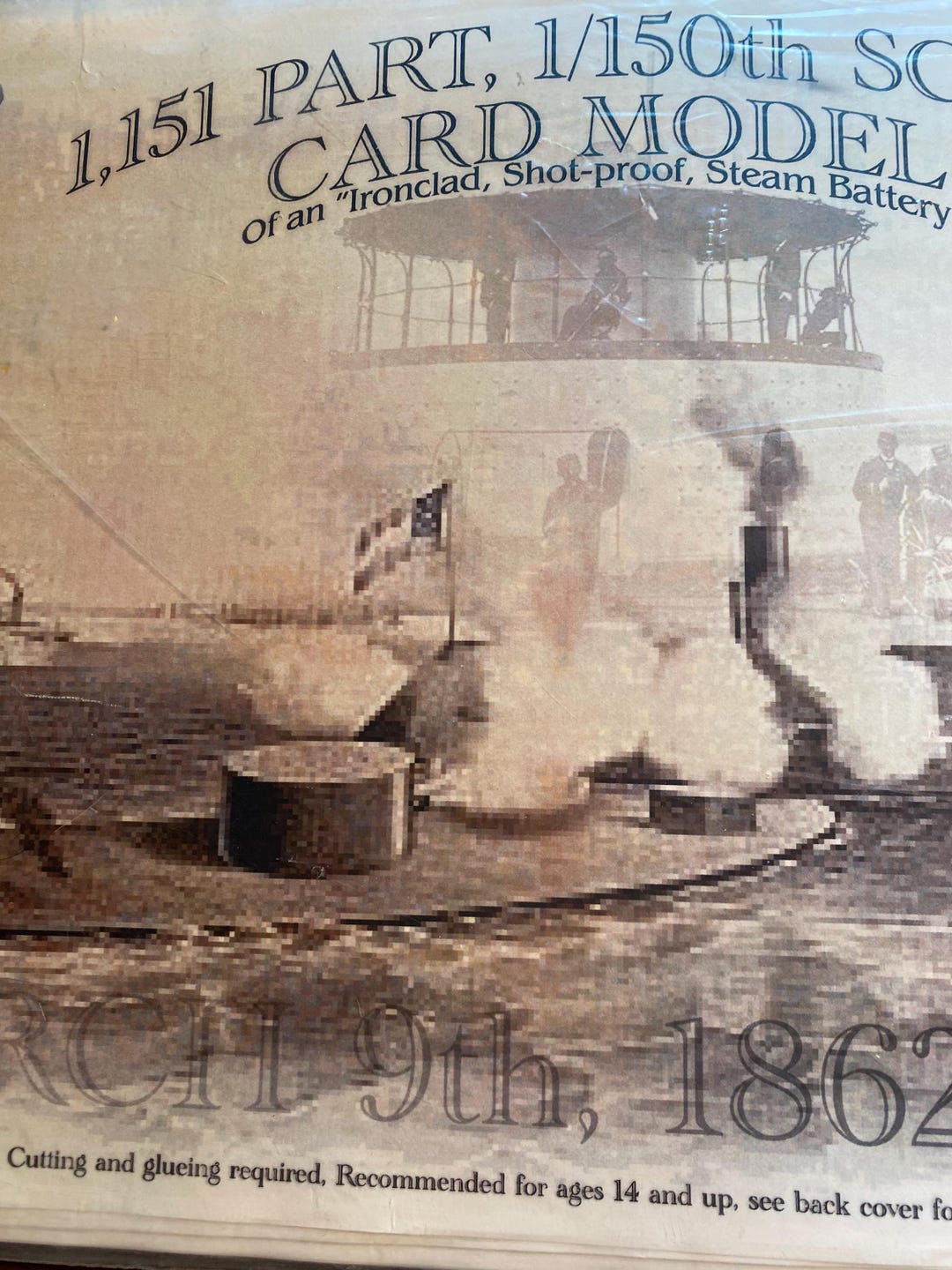 John Ericsson's Monitor Ironclad Ship 1,151 Part, 1/150th Scale Paper ...