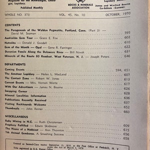 Rocks & Minerals Magazine Choose Edition From 1970 - Mineralogy ...
