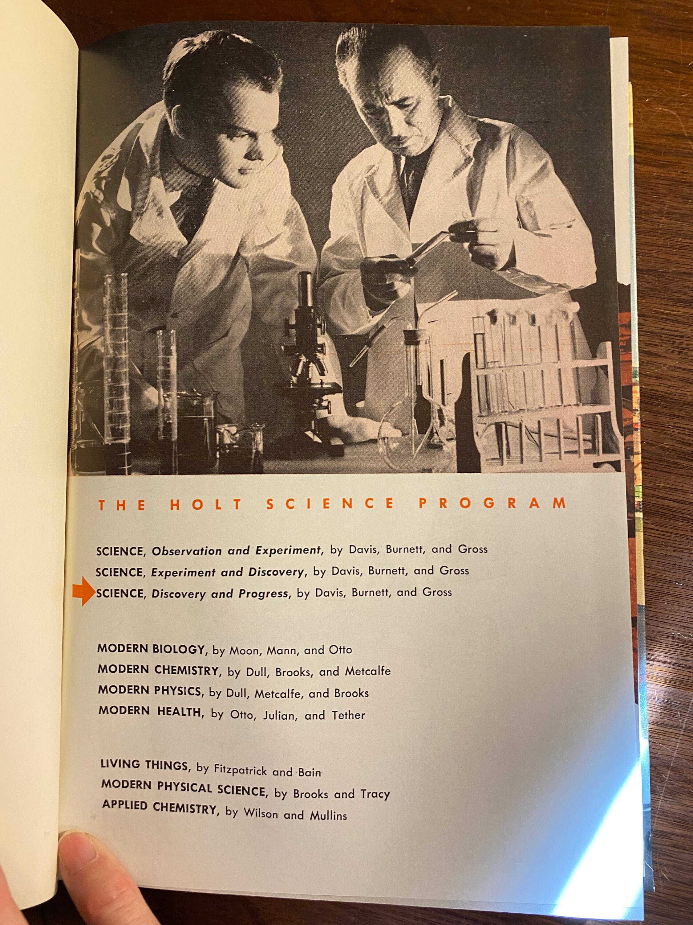 Science Discovery and Progress - Holt Science Program - Davis / Burnett ...
