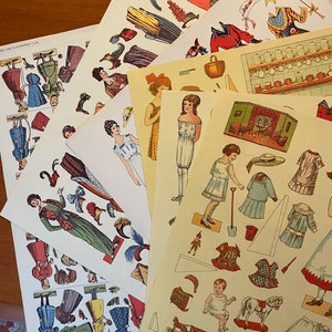 Vintage German Paper Doll Sheets - Truck Und Verlag Von Gustav Kuhn in ...