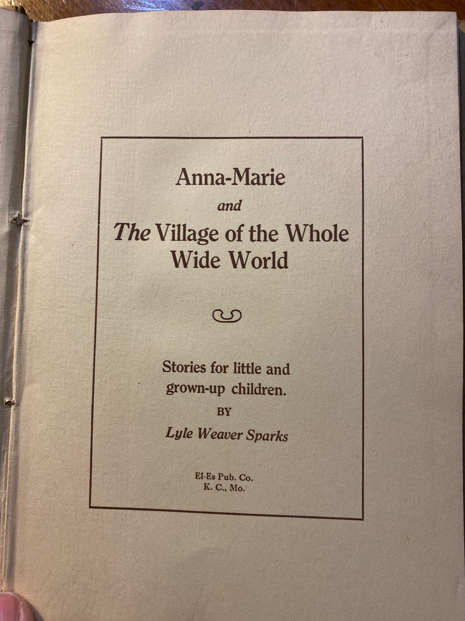 Anna Marie and the Village of the Whole Wide World Lyle | Etsy