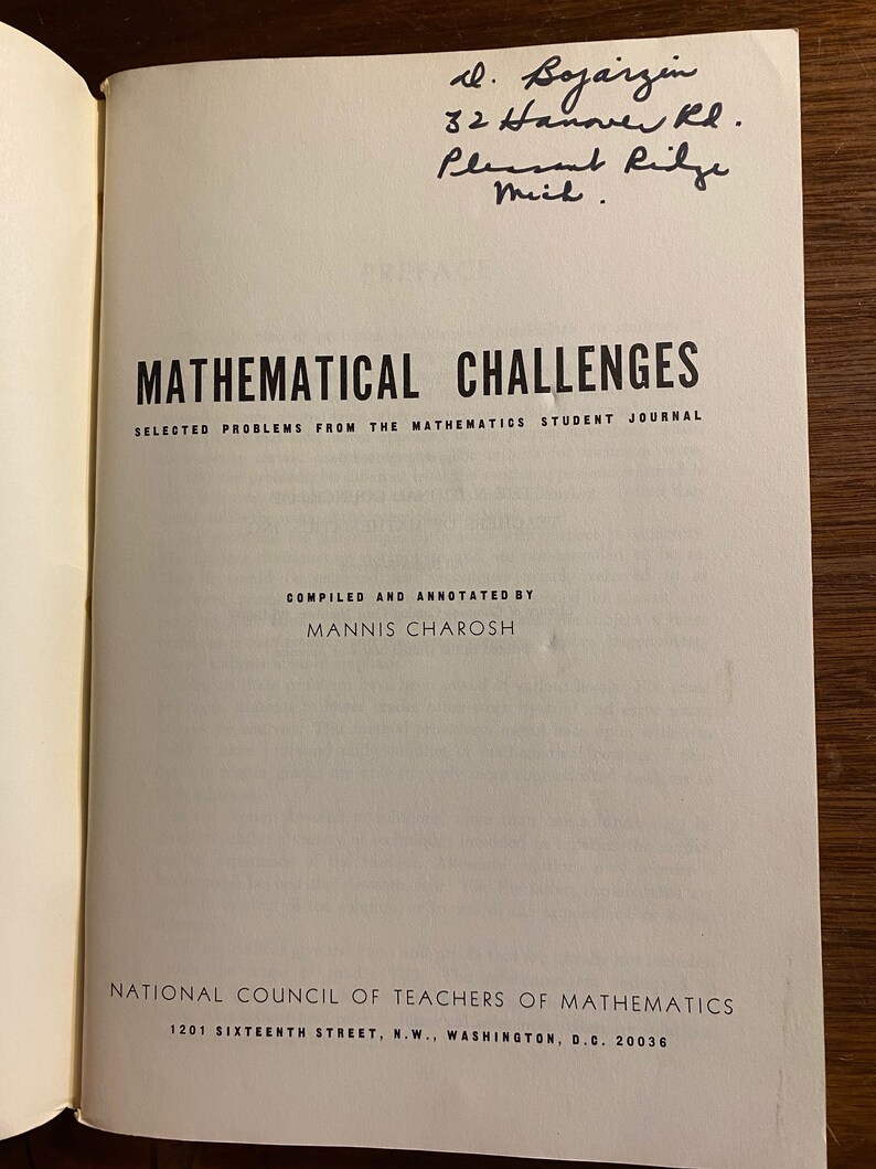 Mathematical Challenges Selected Problems to Learn With - Etsy