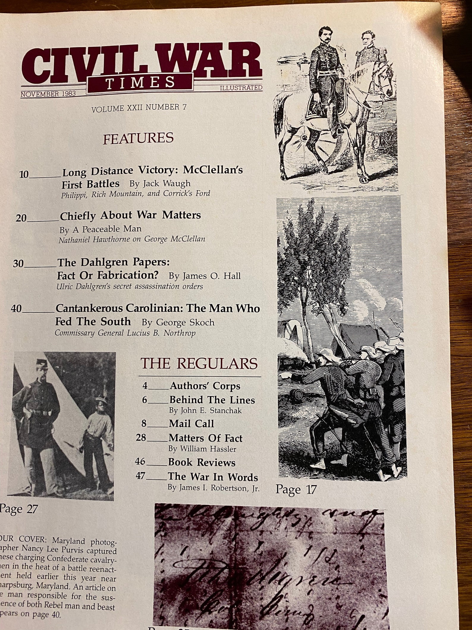 Civil War Times Illustrated History Magazine: November 1983 - Etsy