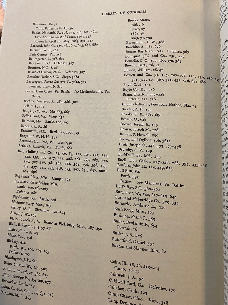 Civil War Maps: an Annotated List of Maps Atlas the Library of - Etsy