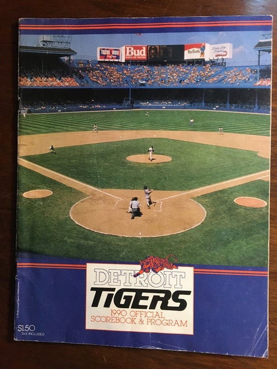 Detroit Tigers 1990 Official Scorebook & Program Baseball | Etsy
