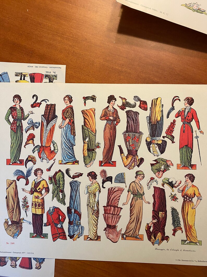 Vintage German Paper Doll Sheets Truck Und Verlag Von Gustav - Etsy