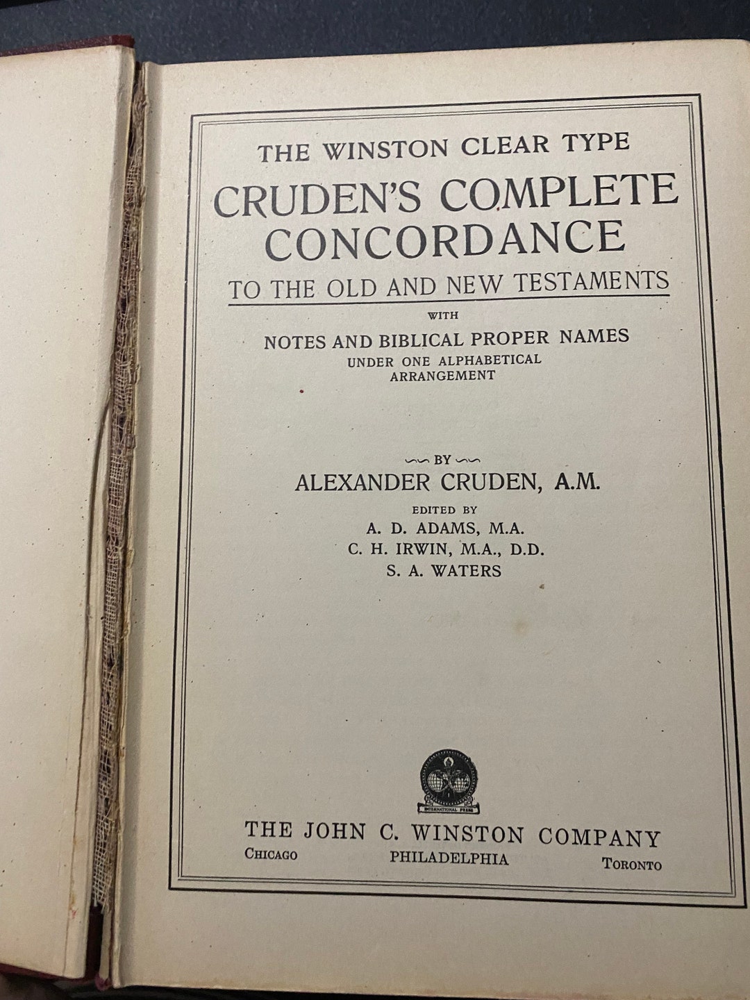 Cruden's Complete Concordance Old / New Testaments - Dictionary ...