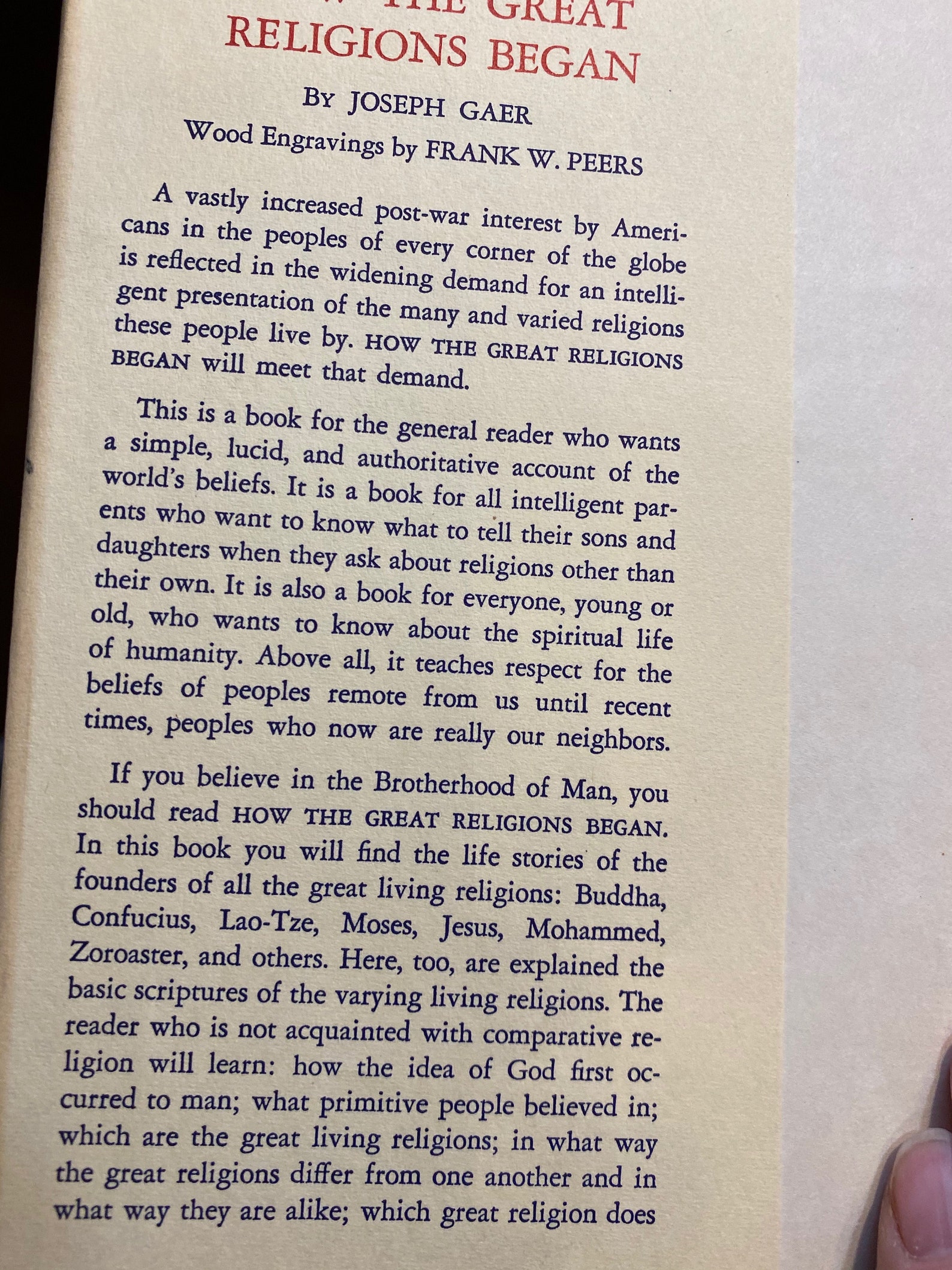 How the Great Religions Began: A Guide History -joseph Gaer - 1951 ...