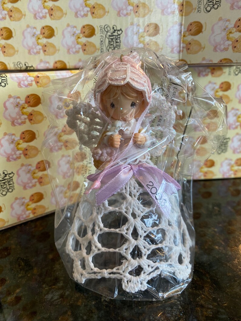 Avon Collection Precious Moments Angels / Girls With Crocheted - Etsy