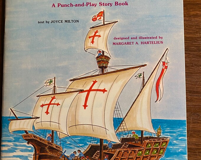 Christopher Columbus A Punch and Play Story Book people Boats Scenery ...