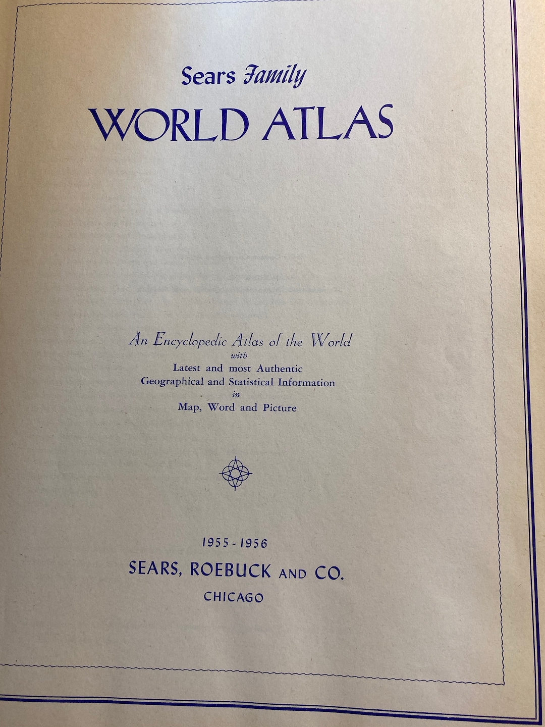 Sears Family World Atlas World Encyclopedic 1955- 1956 - Published 1954 ...
