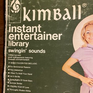 Kimball Instant Entertainer Library Music Choose: Swingin Sounds ...