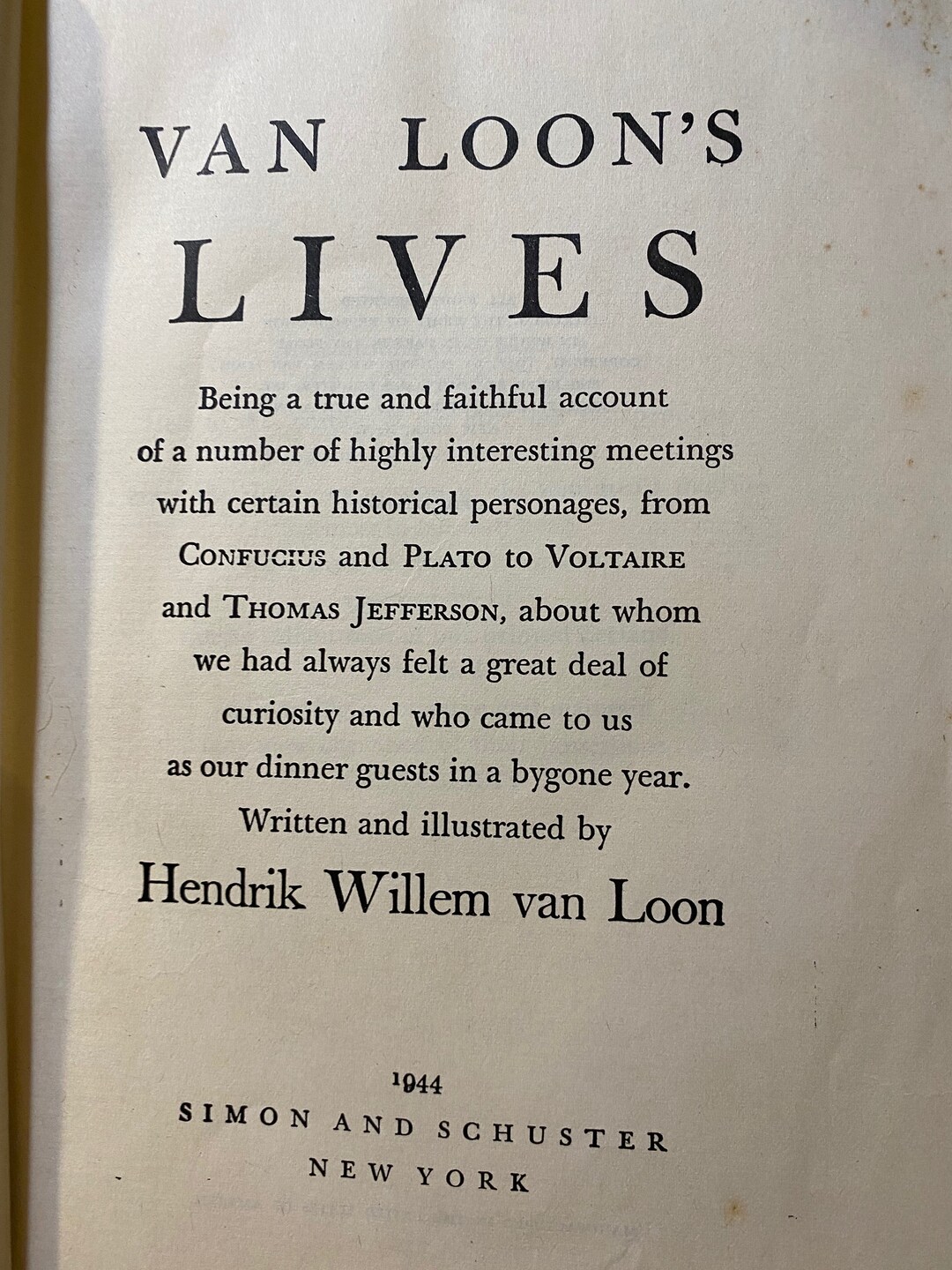 Van Loon's Lives (of Famous People) - Hendrik Willem Van Loon - 1944 ...