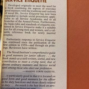 Service Etiquette: Guide for Army, Navy, Marine Corps, Coast Guard, Air ...