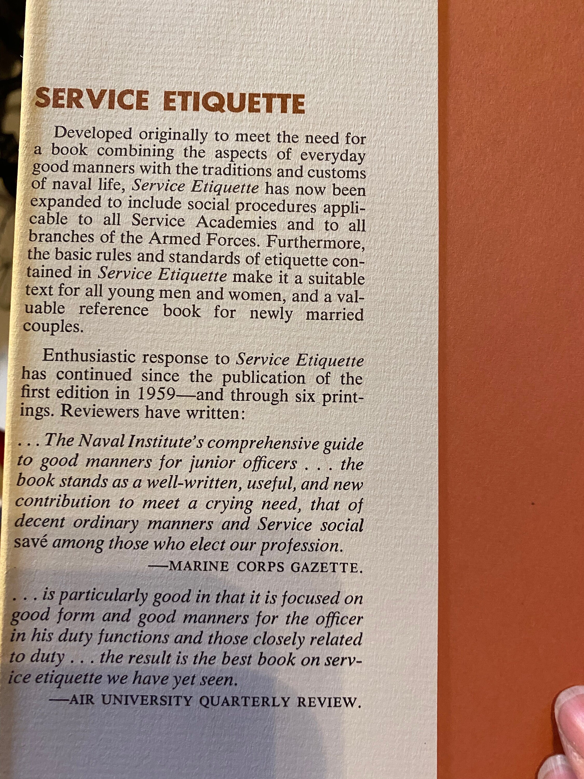 Service Etiquette: Guide for Army Navy Marine Corps Coast | Etsy