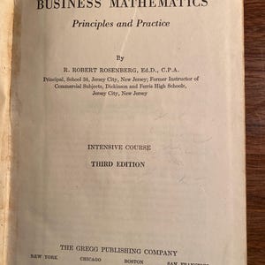 Essentials of Business Mathematics Principles and Practice - Intensive ...