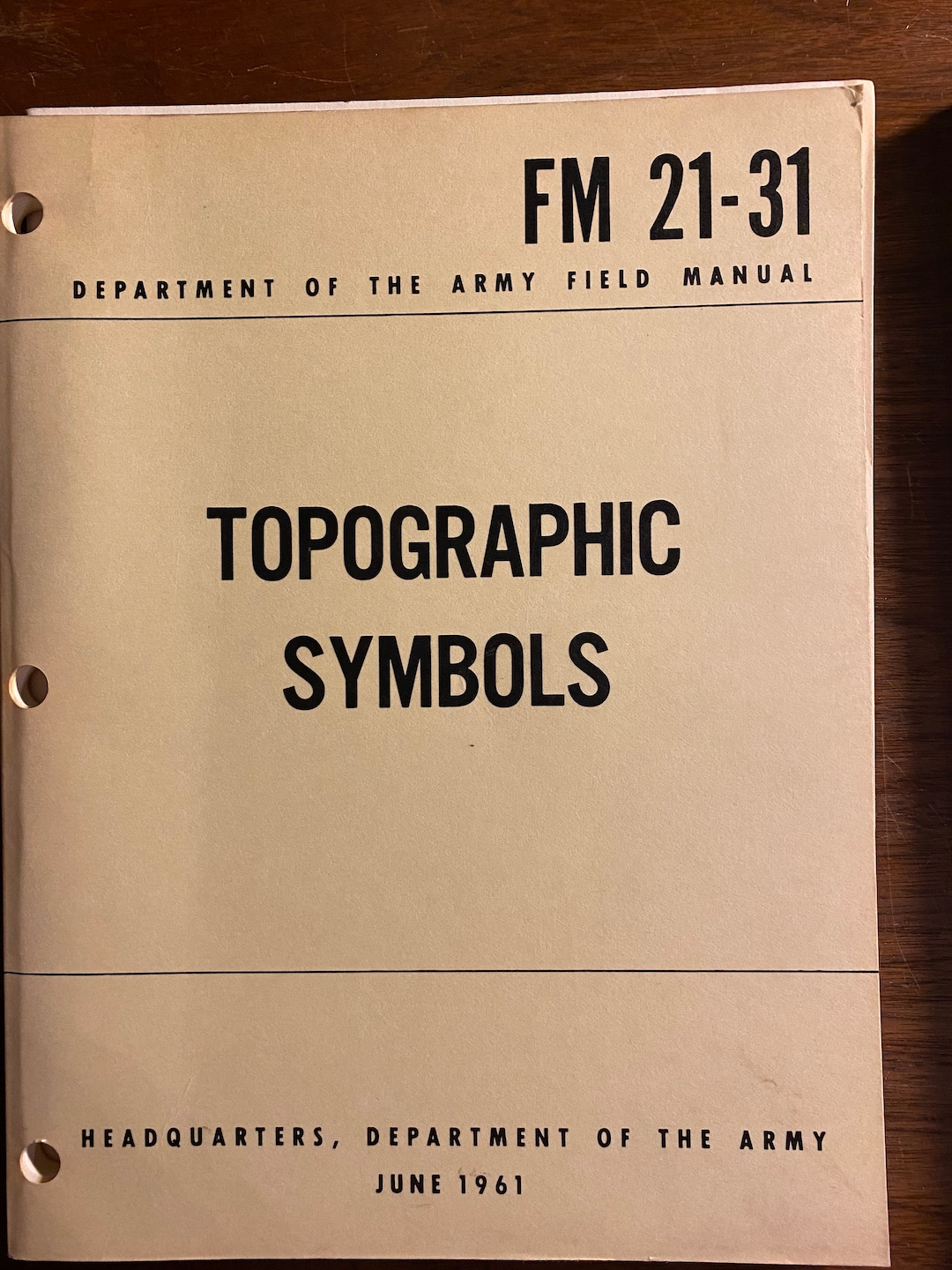 Topographic Symbols Map Reading the Army Field Manual FM 21-31 ...