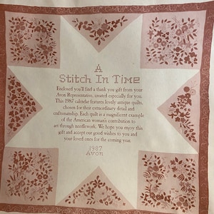 A Stitch in Time - Avon 1987 Calendar - Prints of Antique American ...