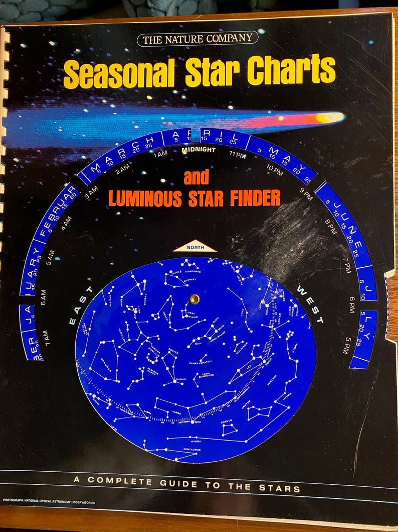 Seasonal Star Charts Astronomy the Nature Company 1972 - Etsy