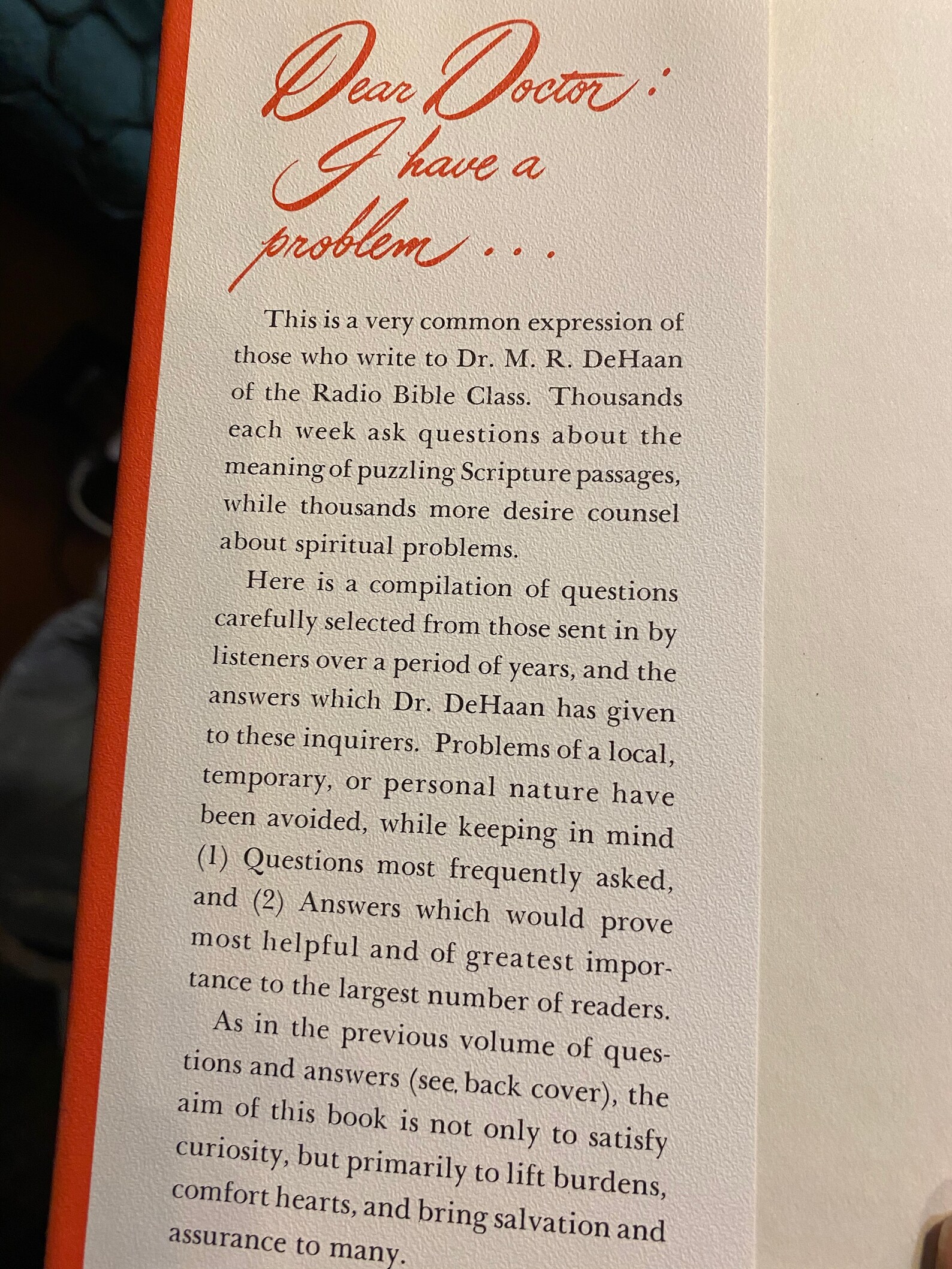 Dear Doctor I Have A Problem Answers to Bible Questions | Etsy