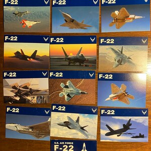 USAF Collector Cards / Trading Cards Airplane - Jets - Military ...
