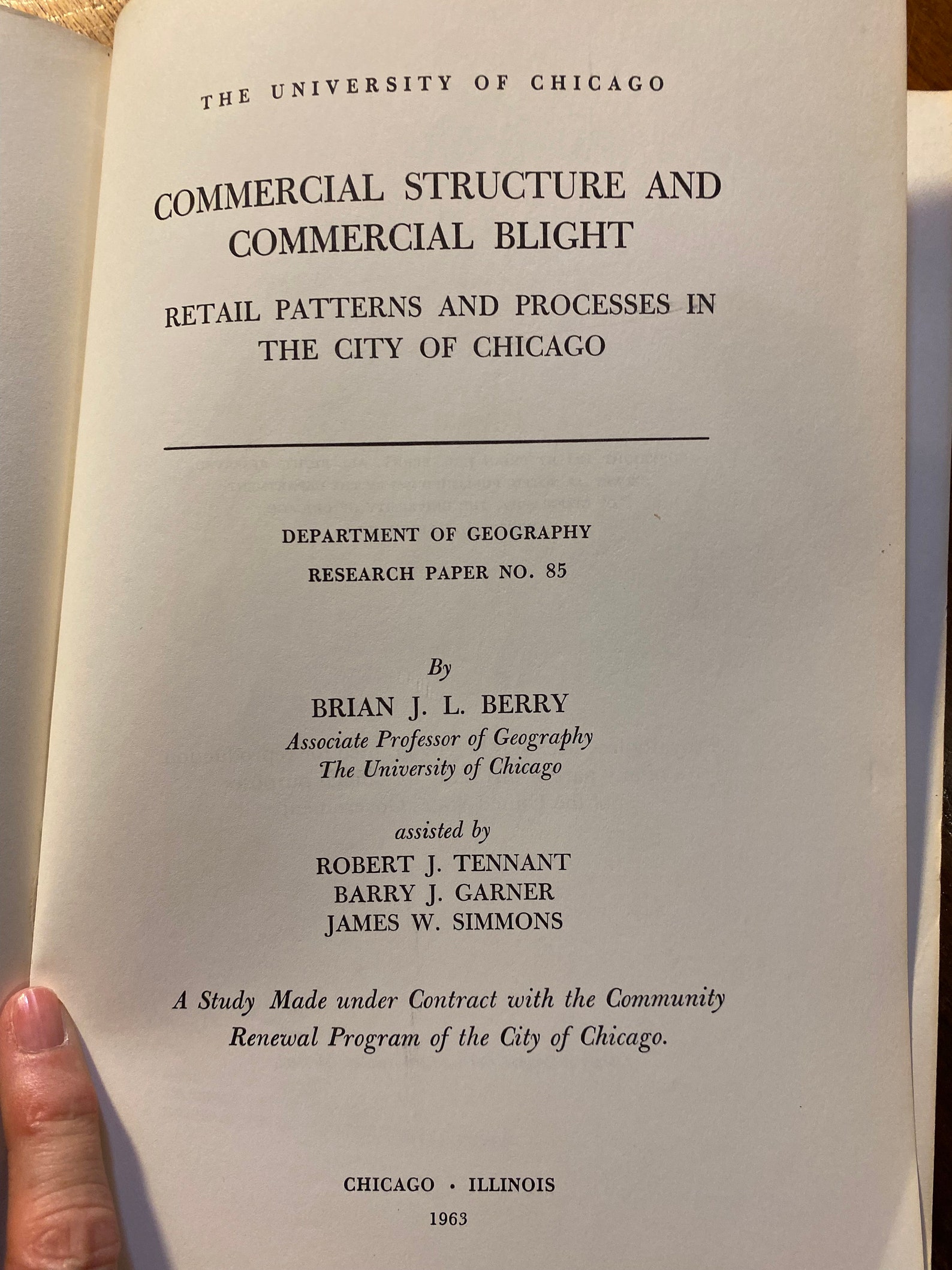 Commercial Structure Commercial Blight or Handbook - Brian Berry - 1963 ...