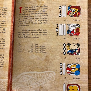 Calendario Maya Calendar Numbering System Glyphs 2002 - Etsy