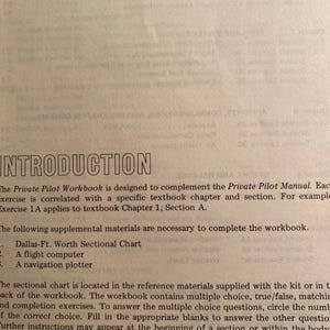 Private Pilot Basic Kit - Workbook and Airplane Manual - Sanderson ...