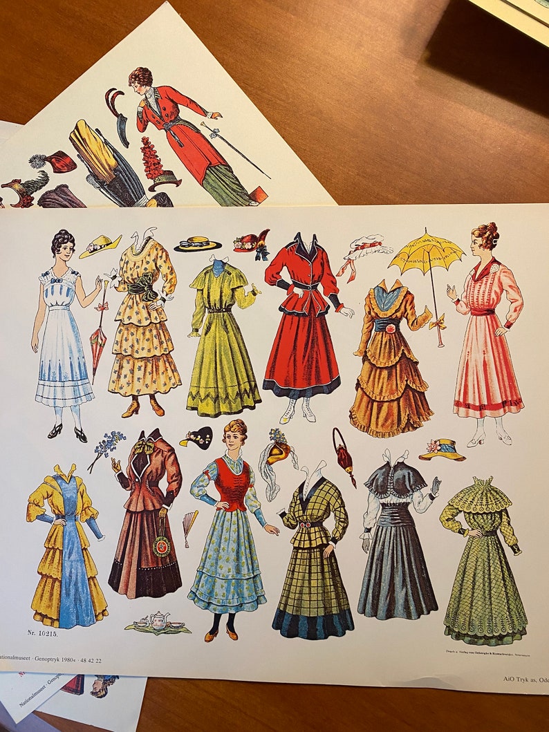 Vintage German Paper Doll Sheets Truck Und Verlag Von Gustav - Etsy