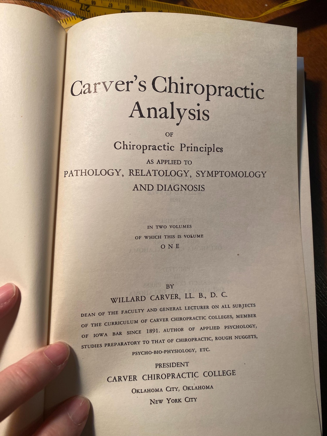 Carver's Chiropractic Analysis Principles / Pathology Relatology ...