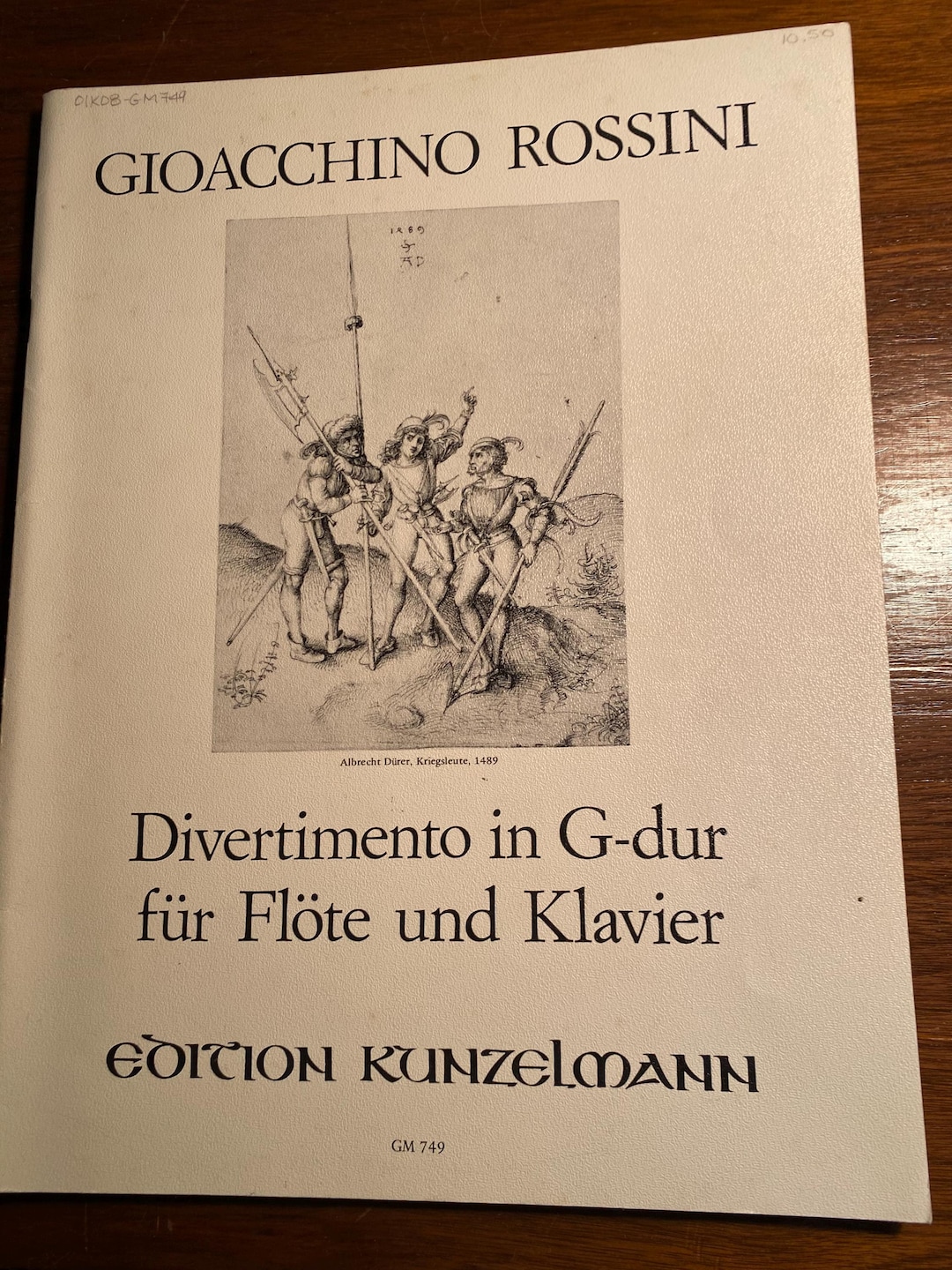 Divertimento in G-major for Flute and Piano - 1977 - Eulenburg GM 749 ...